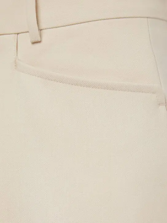 TOM FORD Dylan Mohair Blend Twill Pants - Nude