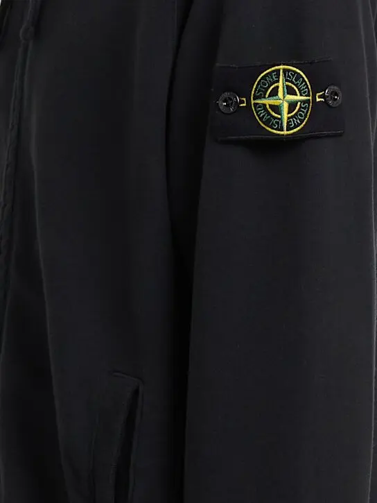 Stone Island Brushed Cotton Zip-up Hoodie