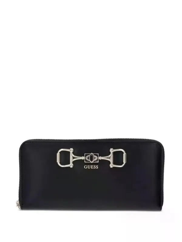 Guess Janie Horsebit-detail Wallet - Black