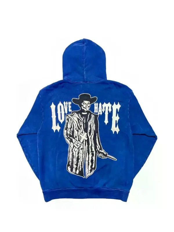 WARREN LOTAS Graphic Print Hoodie - Blue
