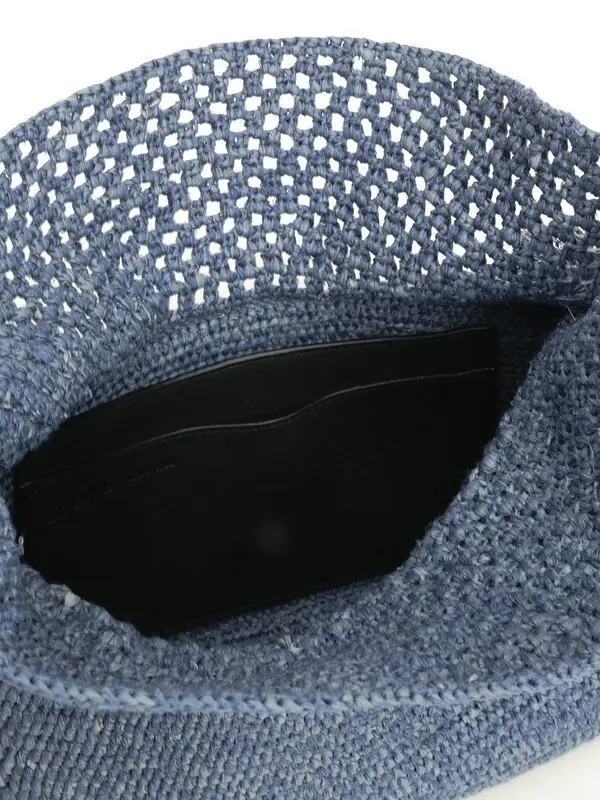Loewe Ola Medium Raffia Bag - Blue