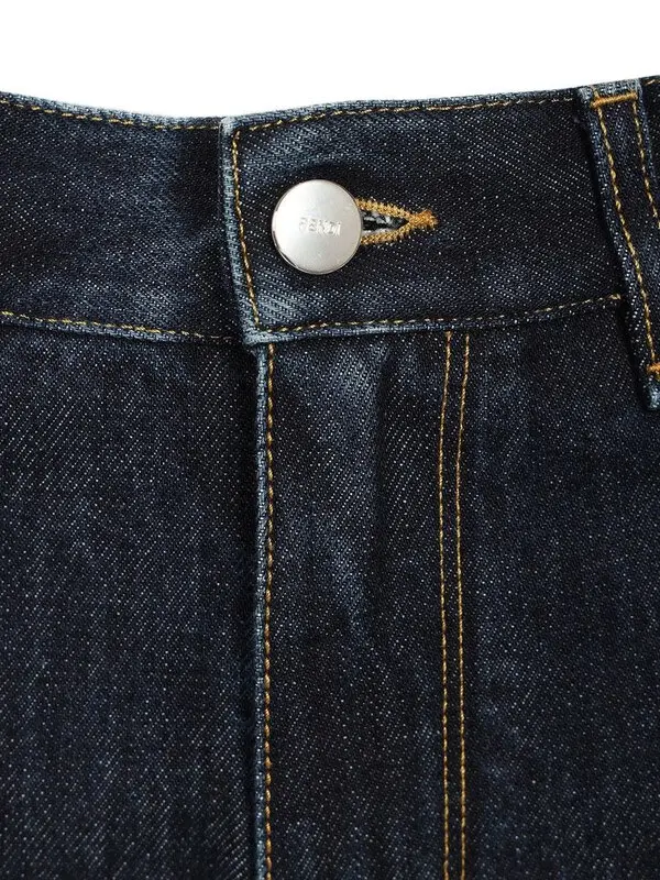 Fendi Long Cotton Jeans - Blue