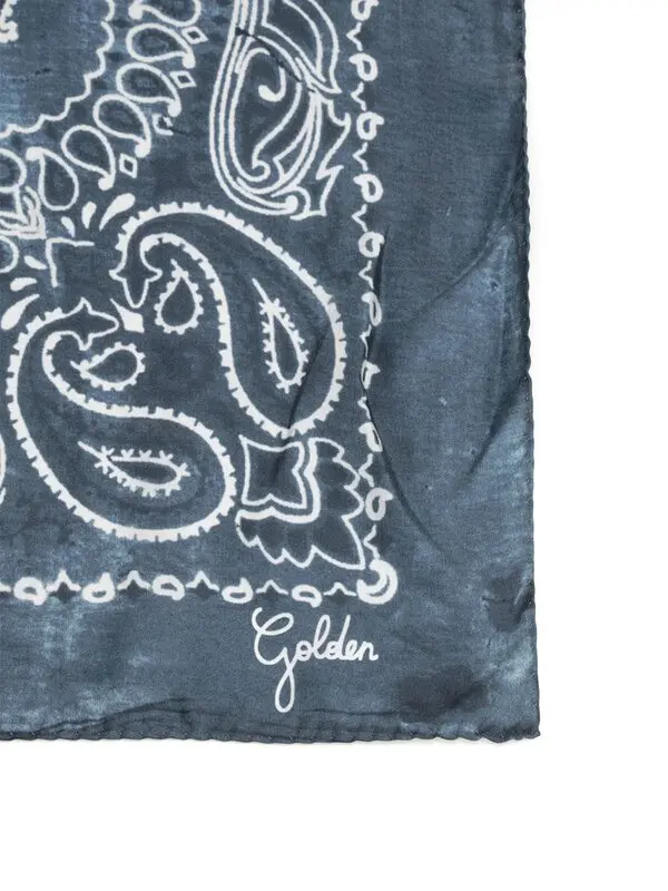 GOLDEN GOOSE Paisley Pattern Silk Bandana
