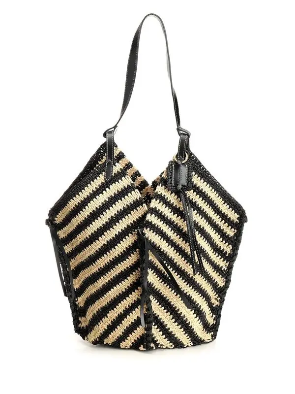 Isabel Marant Étoile Tampa Raffia Tote Bag - Black