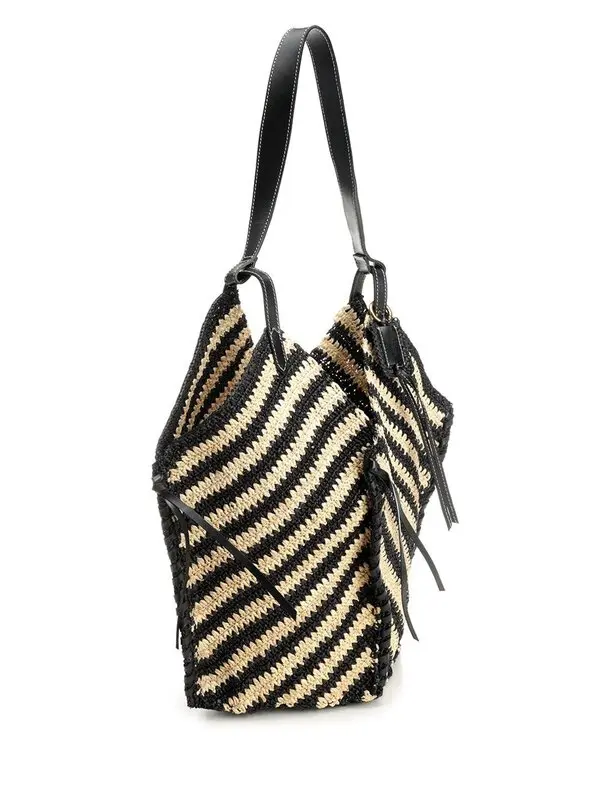 Isabel Marant Étoile Tampa Raffia Tote Bag - Black