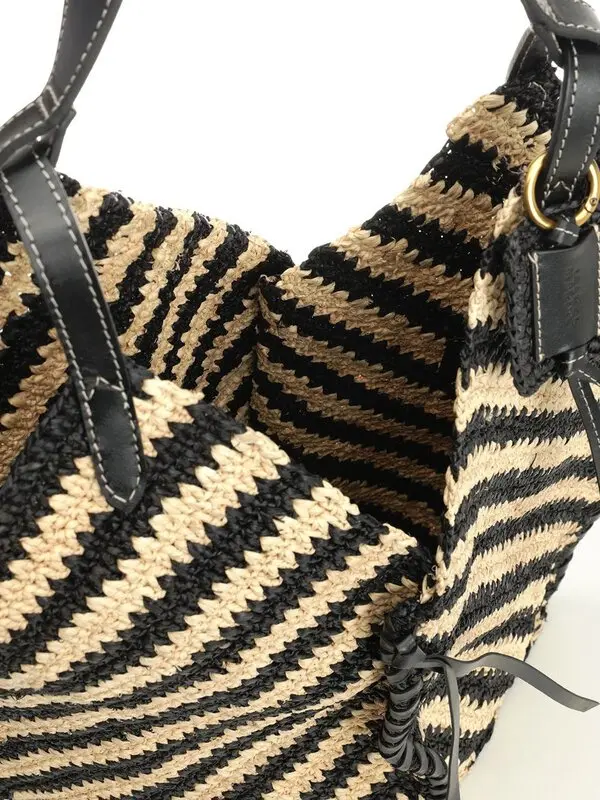 Isabel Marant Étoile Tampa Raffia Tote Bag - Black