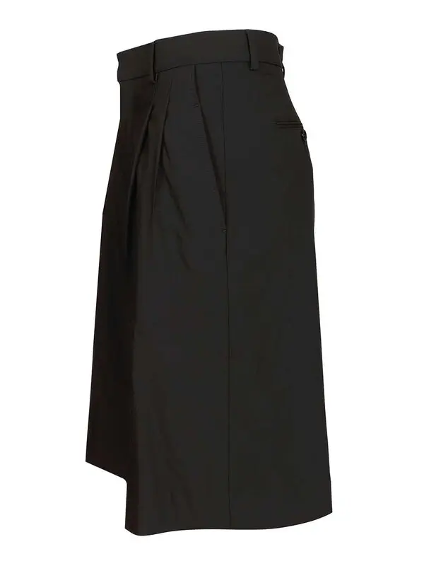 AMI Paris Wide-leg Wool Gabardine Bermuda Shorts