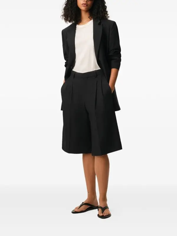 AMI Paris Wide-leg Wool Gabardine Bermuda Shorts