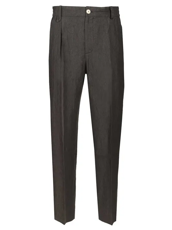 Jacquemus Croisière Linen Trousers - Gray