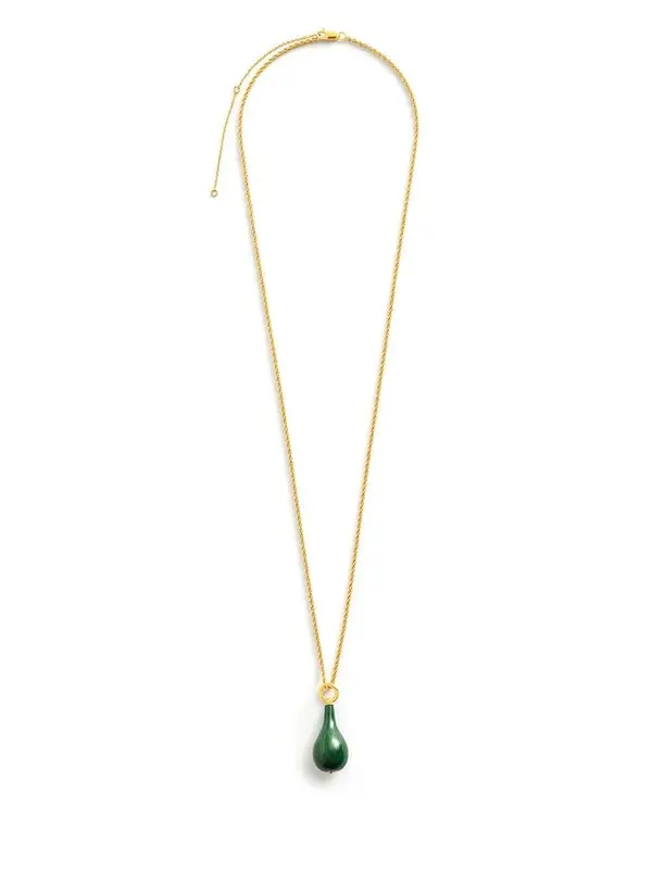 TOTEME Medium Pendant Necklace With Cubic Swarovski Crystal - Green
