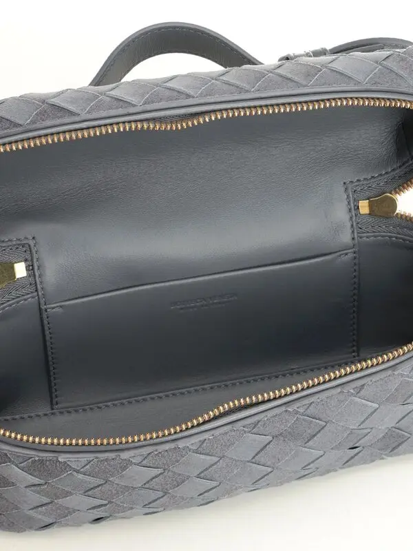 Bottega Veneta Vanity Case Bang Bang Woven Lamb Skin - Blue