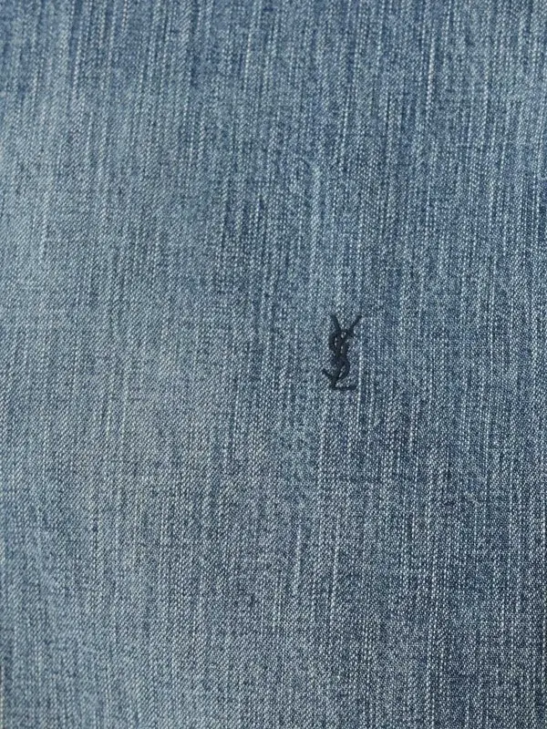 Saint Laurent Cassandre Denim Shirt - Blue