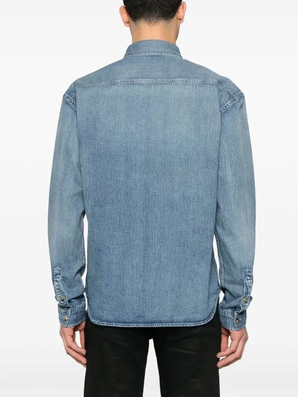 Saint Laurent Cassandre Denim Shirt - Blue
