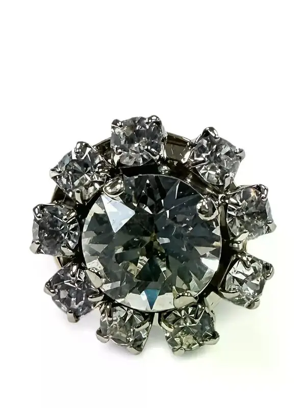 MAISON MARGIELA Crystal-embellished Floral Motif Ring - Gold