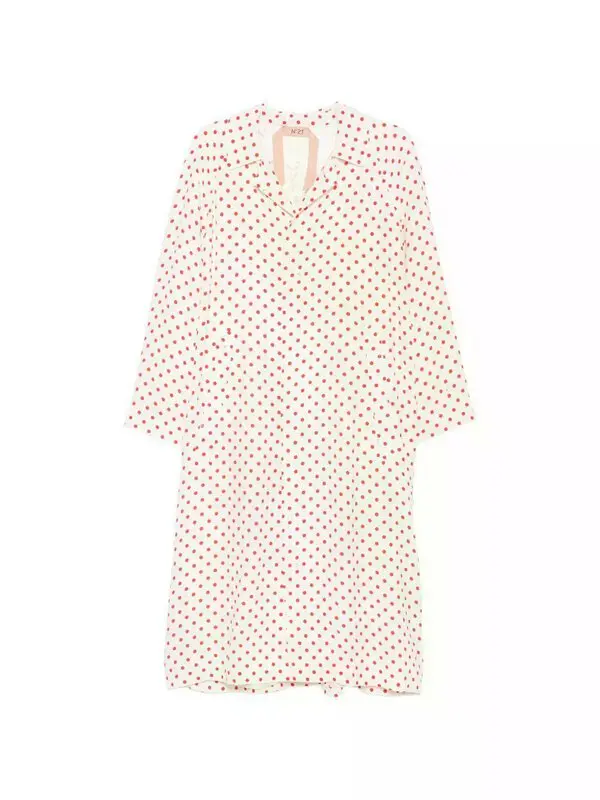 N°21 Polka-dot Notch-lapel Coat