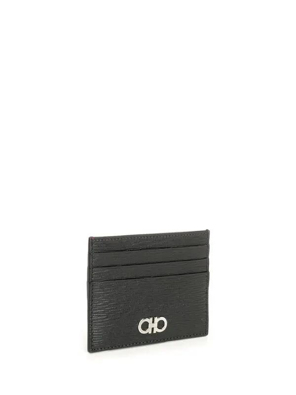 FERRAGAMO Gancini Credit Card Holder - Black