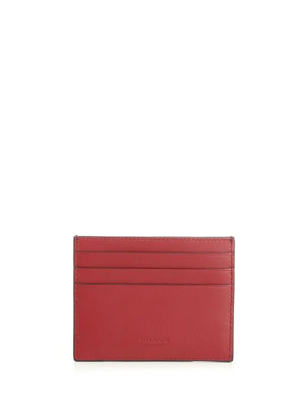 FERRAGAMO Gancini Credit Card Holder - Black