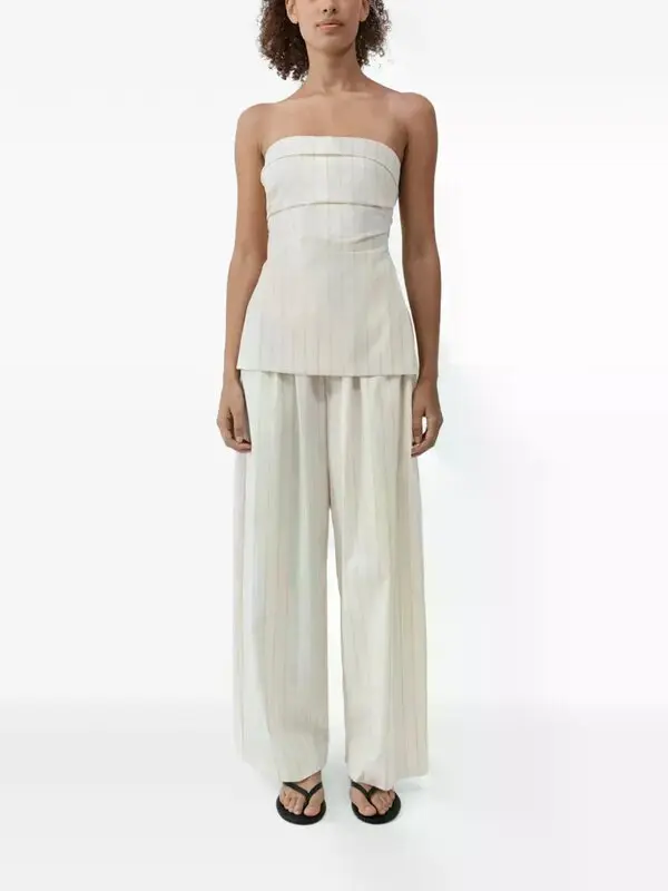 ST. AGNI Relaxed Pinstripe Trousers