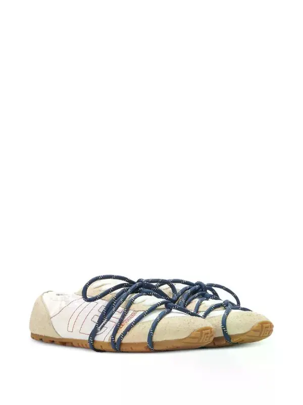 Balmain Racer 45 Trainers In Nylon And Suede - Neutrals