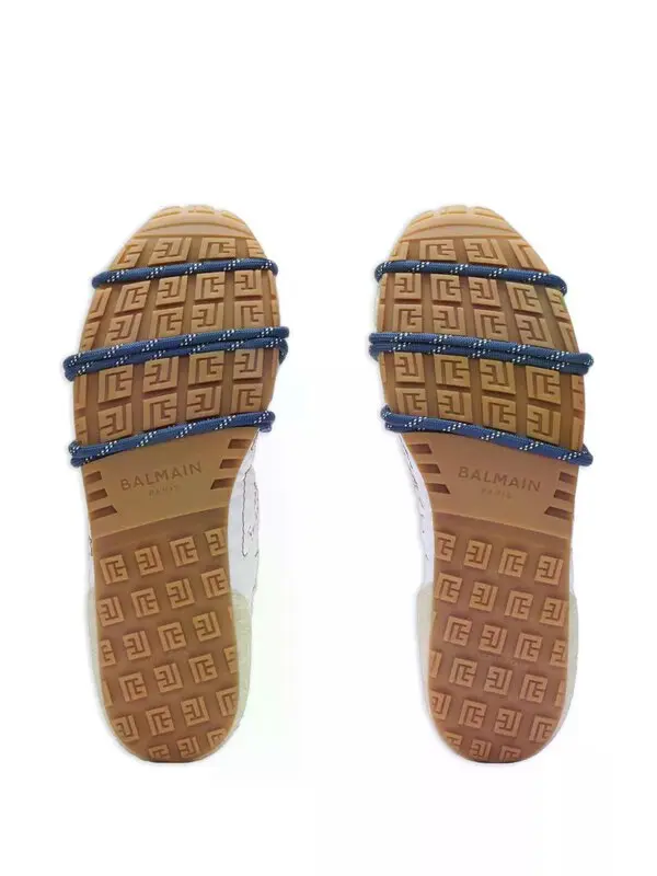 Balmain Racer 45 Trainers In Nylon And Suede - Neutrals