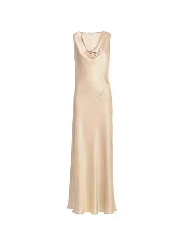 Antonelli Firenze Cowl Neck Sleeveless Maxi Dress - Neutrals