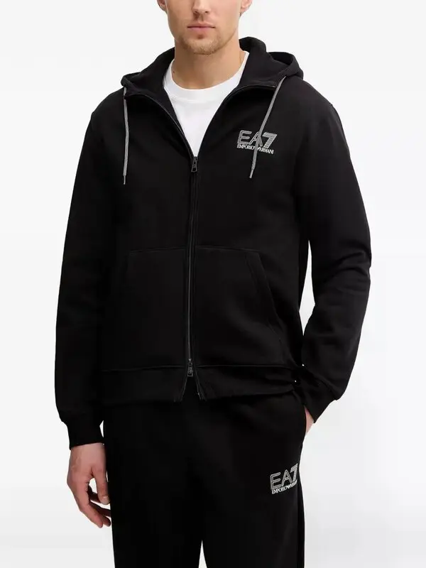 EA7 Zip Drawstring Hoodie