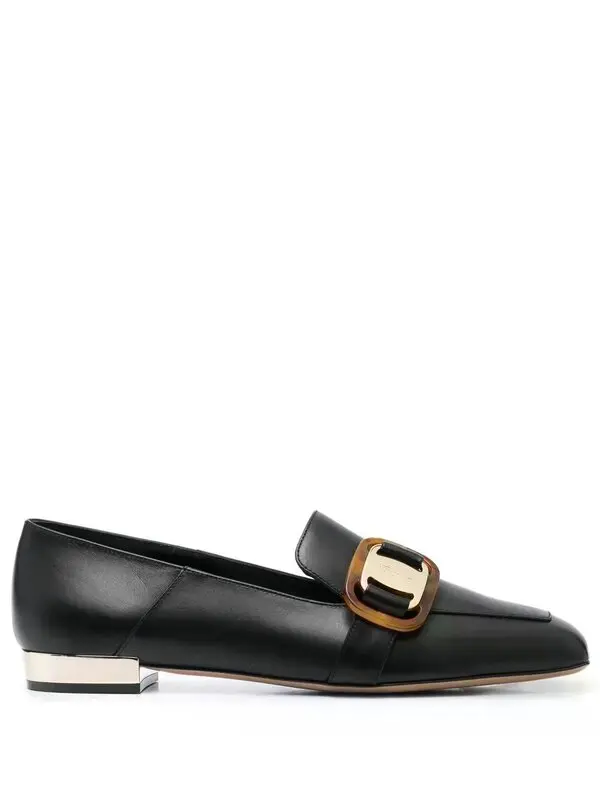FERRAGAMO Logo-plaque Leather Loafers
