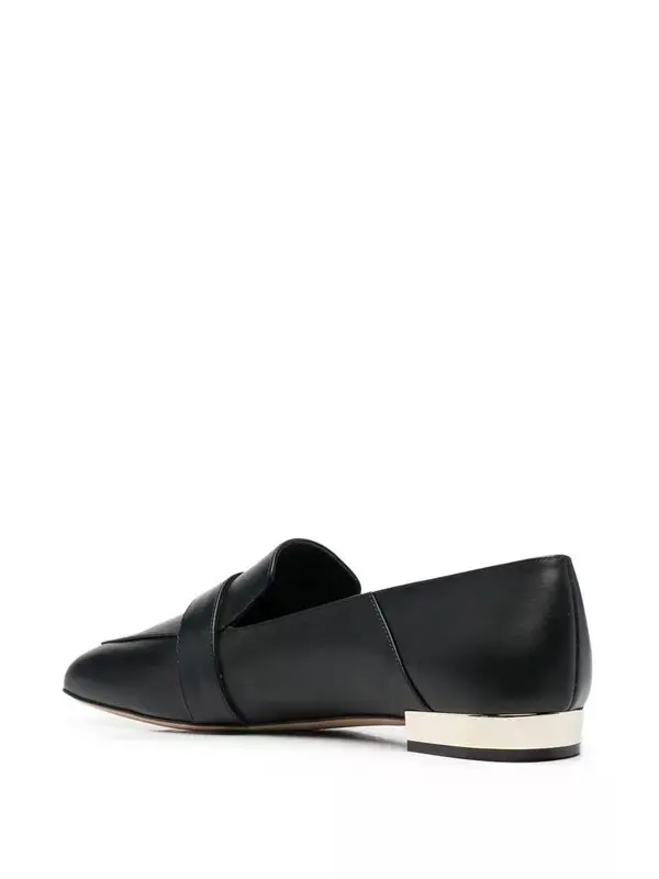 FERRAGAMO Logo-plaque Leather Loafers