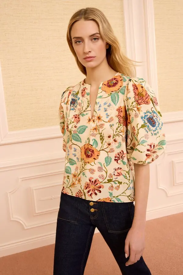 Ulla Johnson Florielle Cotton Top - Abalone