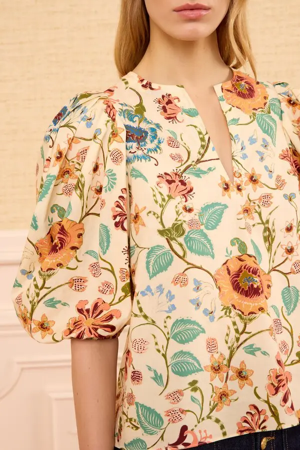 Ulla Johnson Florielle Cotton Top - Abalone