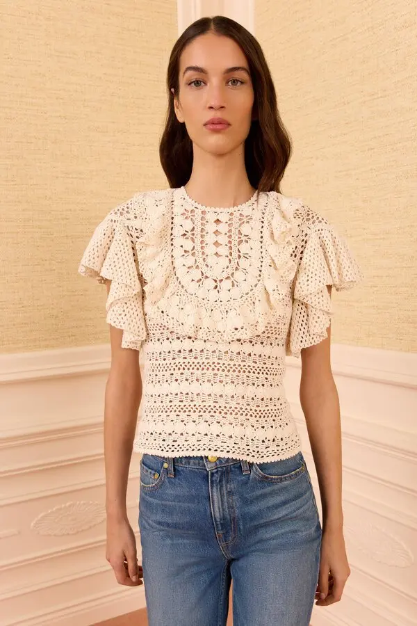 Ulla Johnson Bea Crochet Top