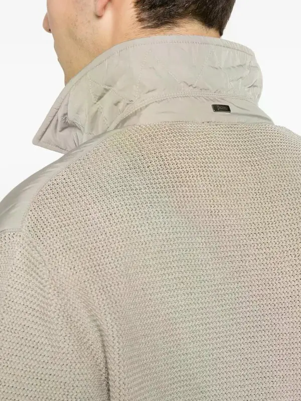 Herno Panelled Waffle-knit Jacket