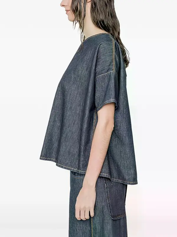 SUSANNE BOMMER Short-sleeve Denim Shirt
