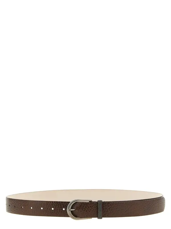 Brunello Cucinelli Glossy Jewel Belt - Brown