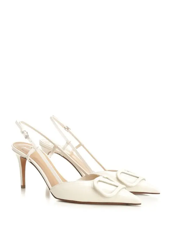 Valentino Garavani V Logo Signature Slingback Pumps