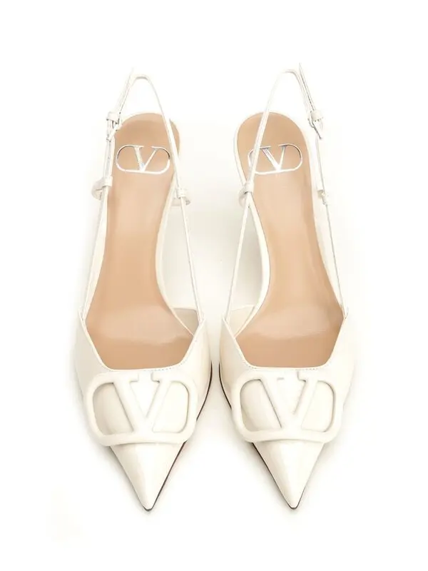 Valentino Garavani V Logo Signature Slingback Pumps