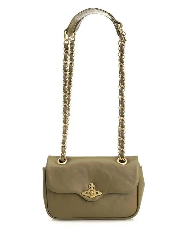 VIVIENNE WESTWOOD Anita Leather Shoulder Bag - Green