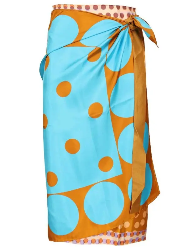 Dries Van Noten Scarfy Skirt Pareo Geometric Print - Multicolor