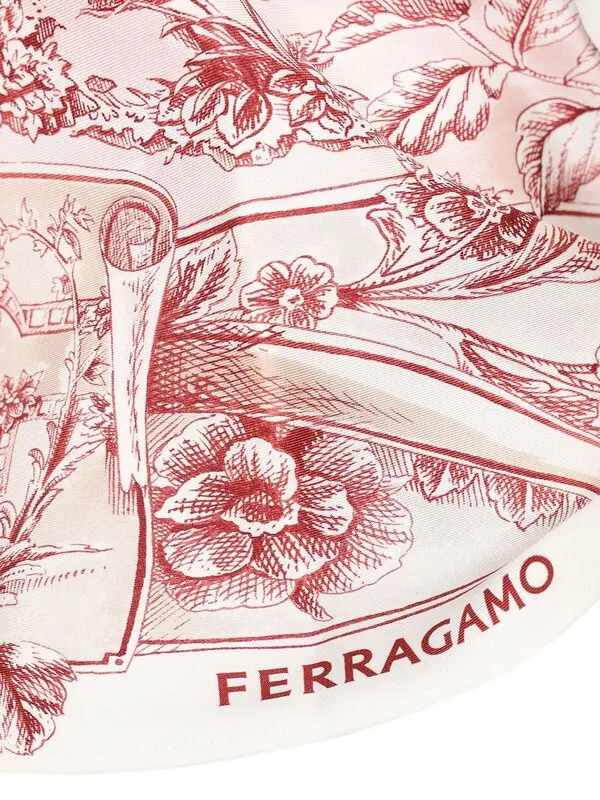 FERRAGAMO Silk Foulard Top With Ethnic Print - Multicolor