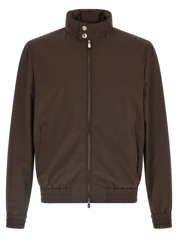 Brunello Cucinelli Water-repellent Zip-up Jacket With Removable Hood - Brown