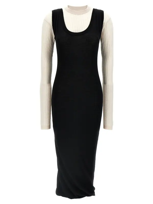 Marni Multilayered Wool Dress - Multicolor
