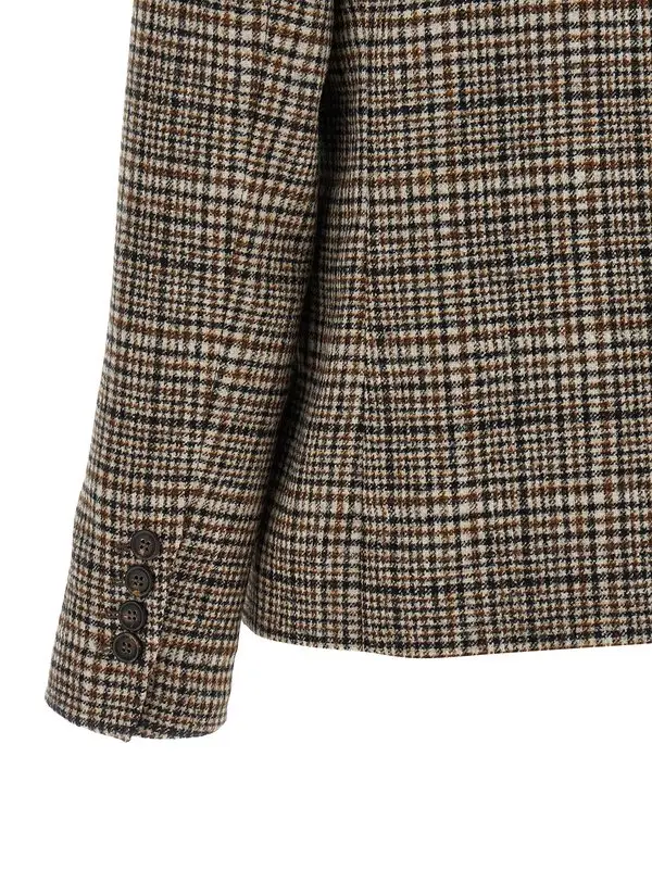 Brunello Cucinelli Double-breasted Checked Blazer