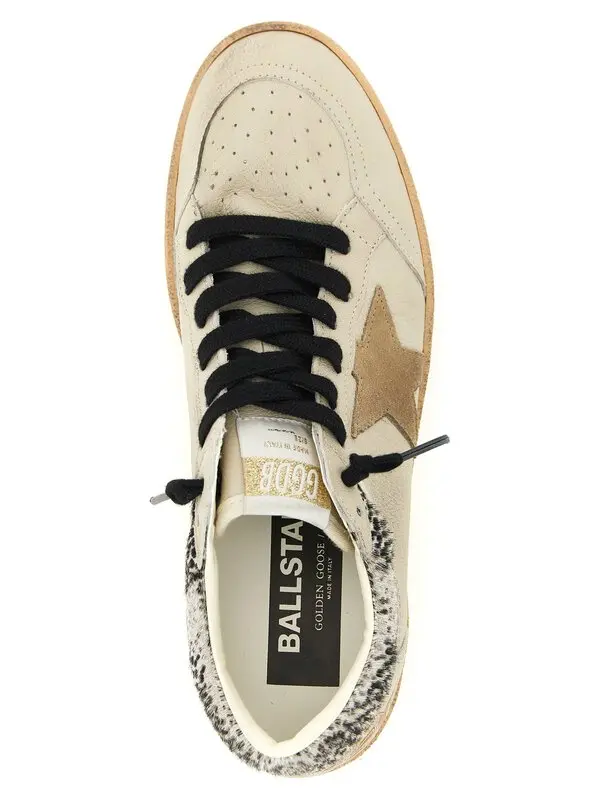 GOLDEN GOOSE Ball Star Nappa Leather Sneakers With Vintage Treatment
