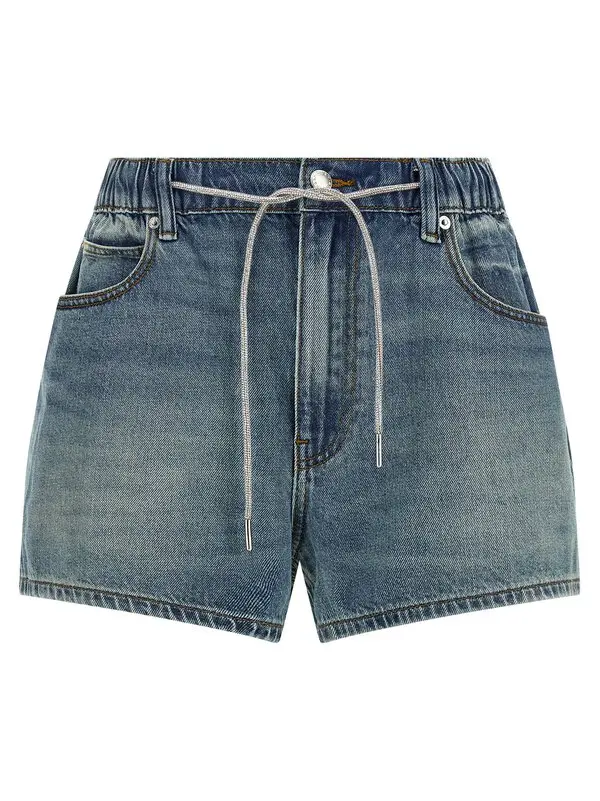 Alexander Wang Marathon Denim Shorts - Blue