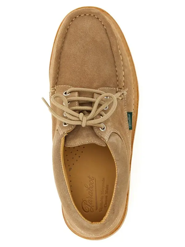 Paraboot Thiers Suede Derby Shoes - Cream