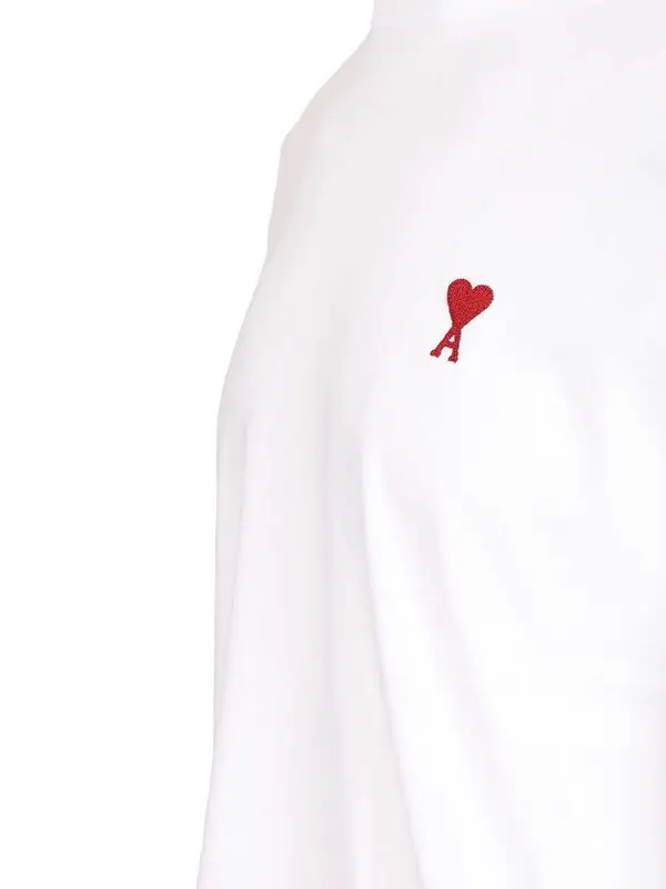AMI Paris Long-sleeved T-shirt With Embroidered Logo