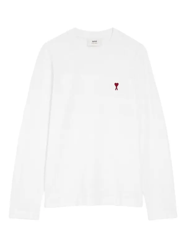 AMI Paris Long-sleeved T-shirt With Embroidered Logo