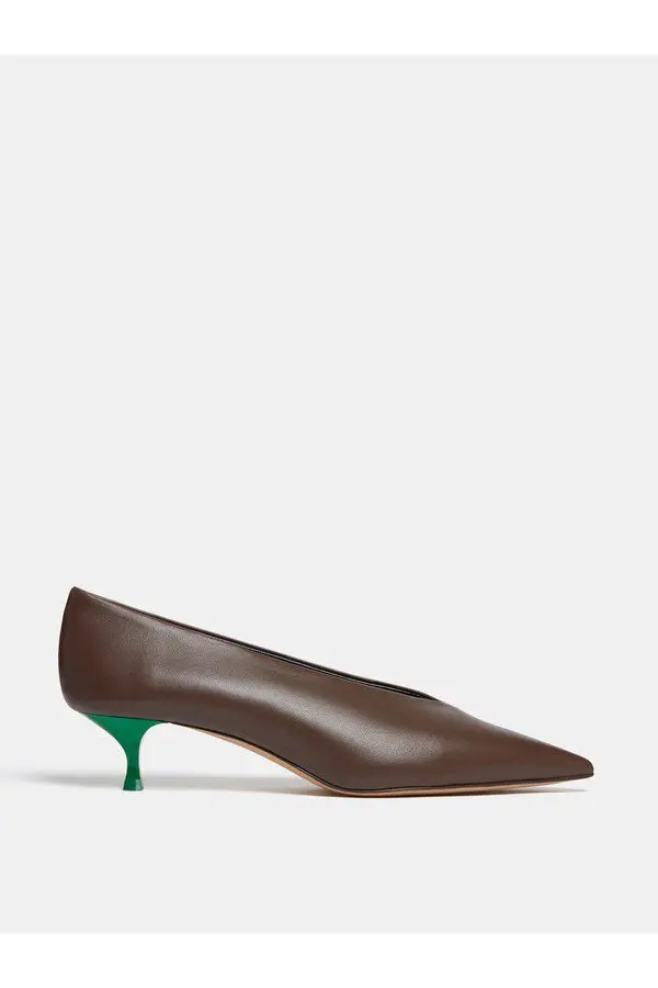 Le Monde Beryl Babouche Kitten Heel - Chocolate