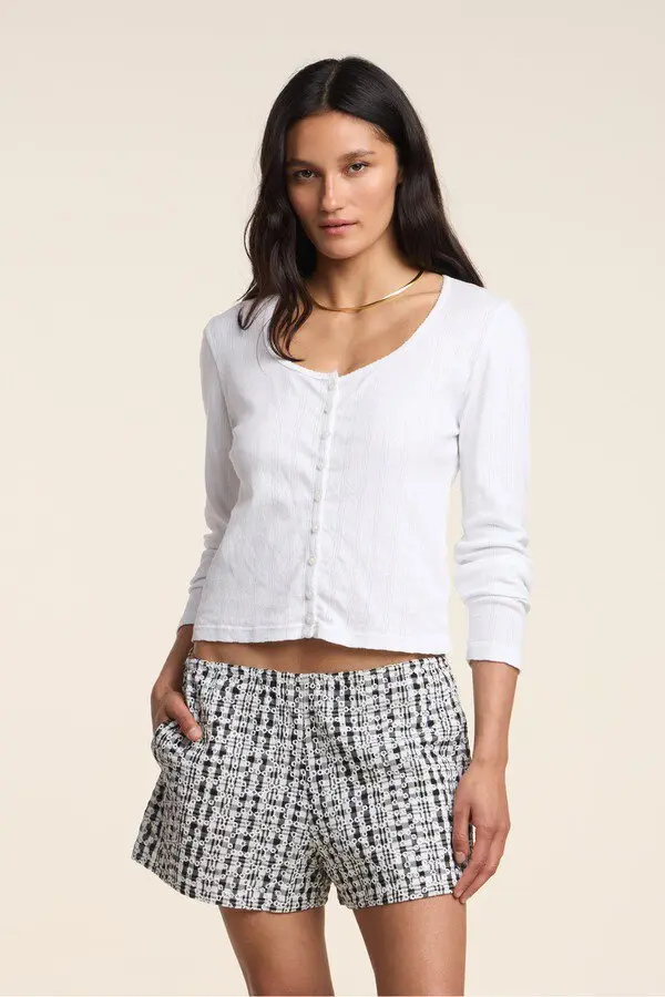 Velvet By Graham & Spencer Zelda Cardigan - White