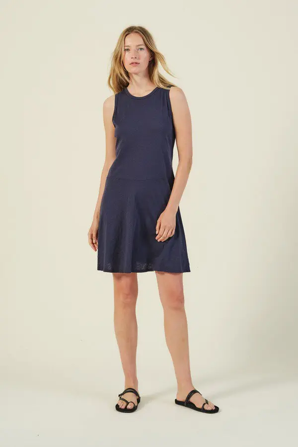 Velvet By Graham & Spencer Loen Cotton Slub Tank Dress - Black